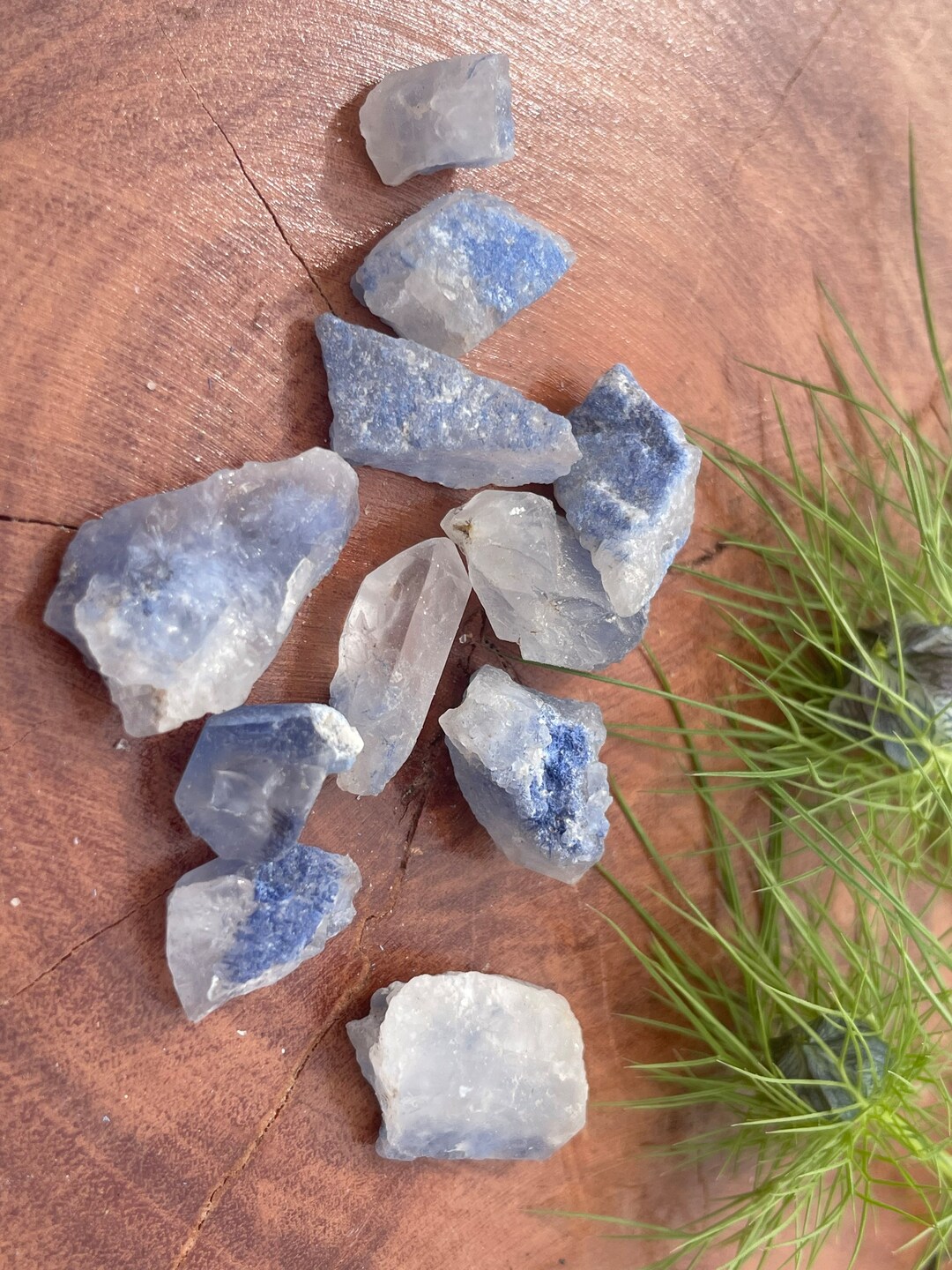 Dumortierite in Quartz Rough - High Vibration - Etsy Australia