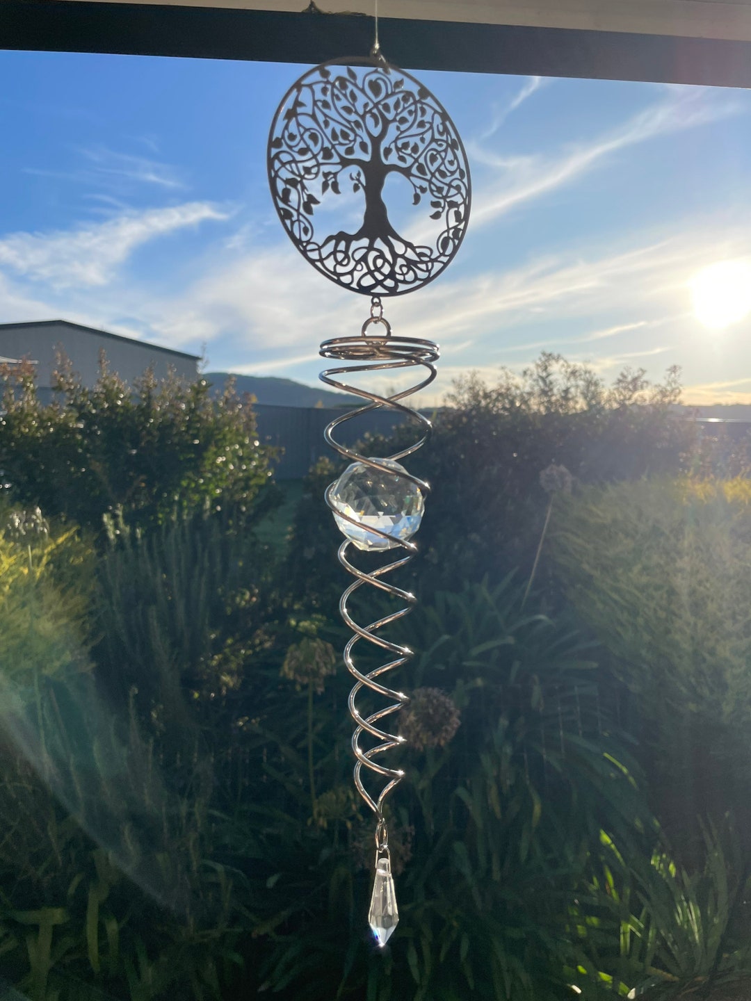 Tree of Life Crystal Vortex Spinner - Etsy