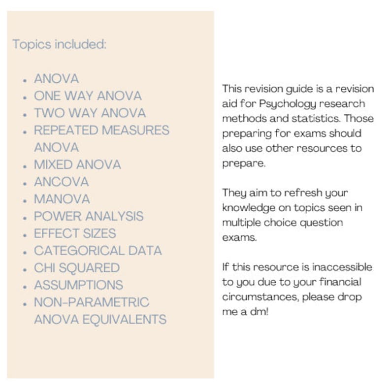 Psychology Research Methods and Statistics Revision Guide - Pack One ...