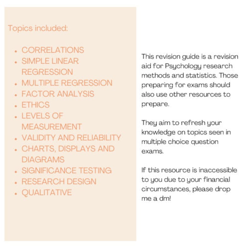 Psychology Research Methods and Statistics Revision Guide - Pack One ...