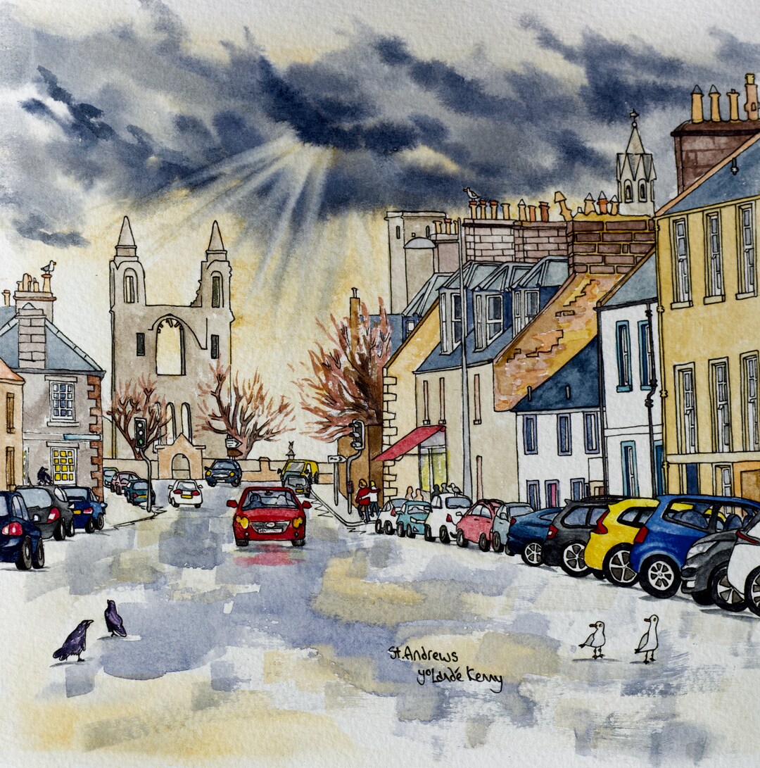 St.andrews North Street and Cathedral, Fine Art Giclée Signed Limited ...