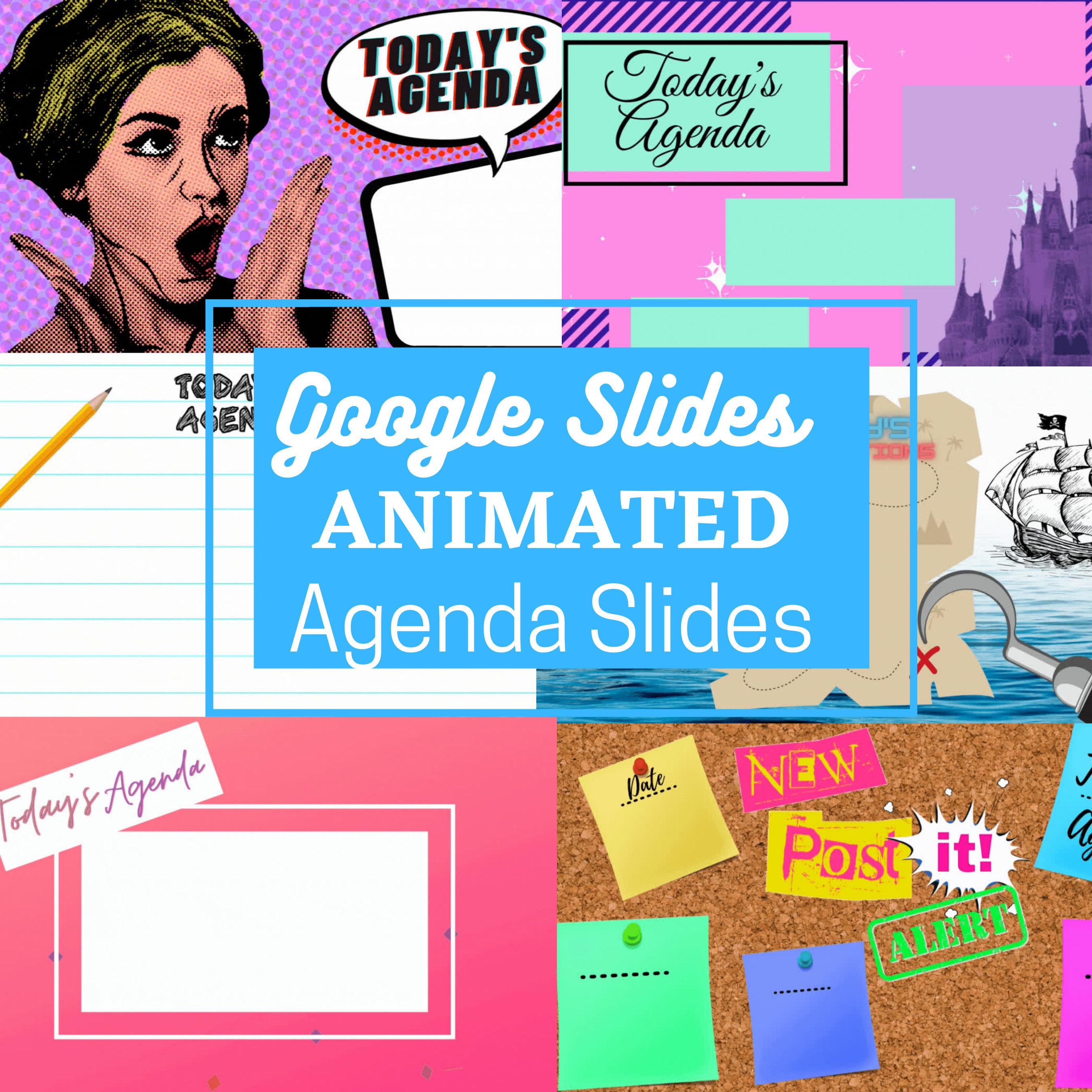 ANIMATED Agenda Slides, Editable Google Slides Deck - Etsy