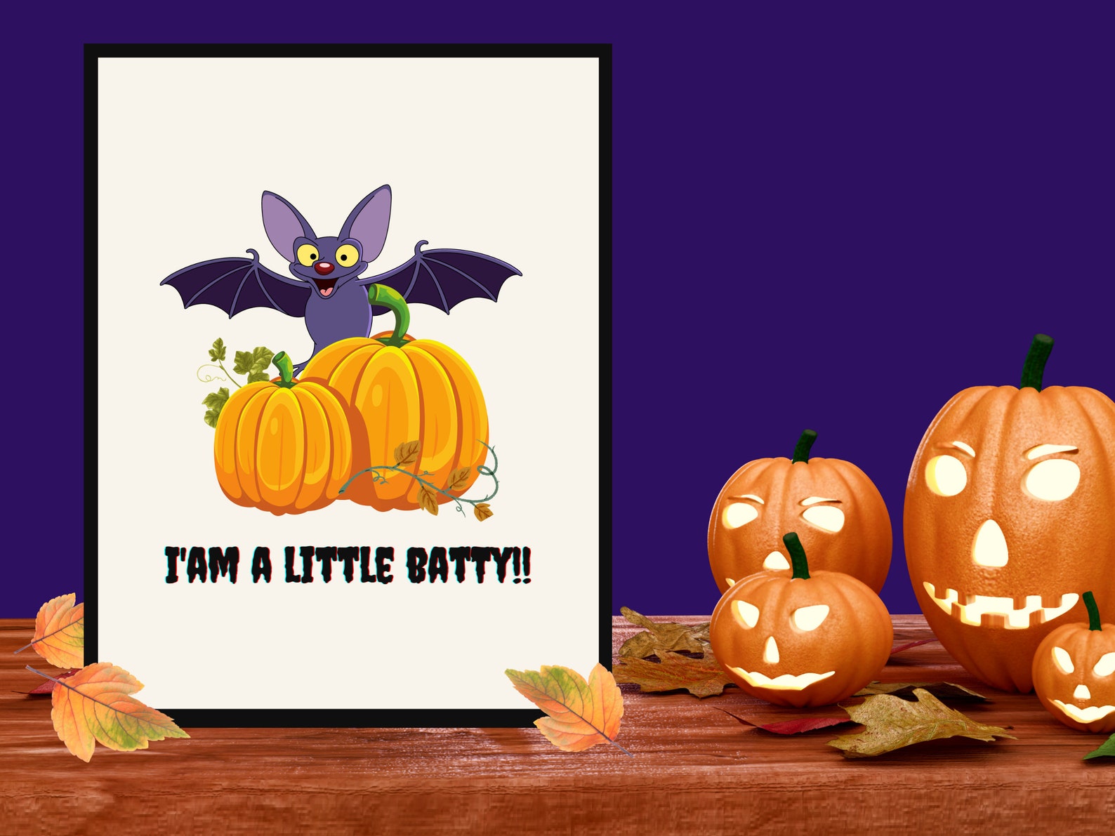 Halloween Bat Print Cute Bat Print Bat Poster Halloween Bat - Etsy