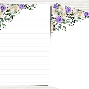 Printable Botanical Floral Stationery Note Paper - Etsy