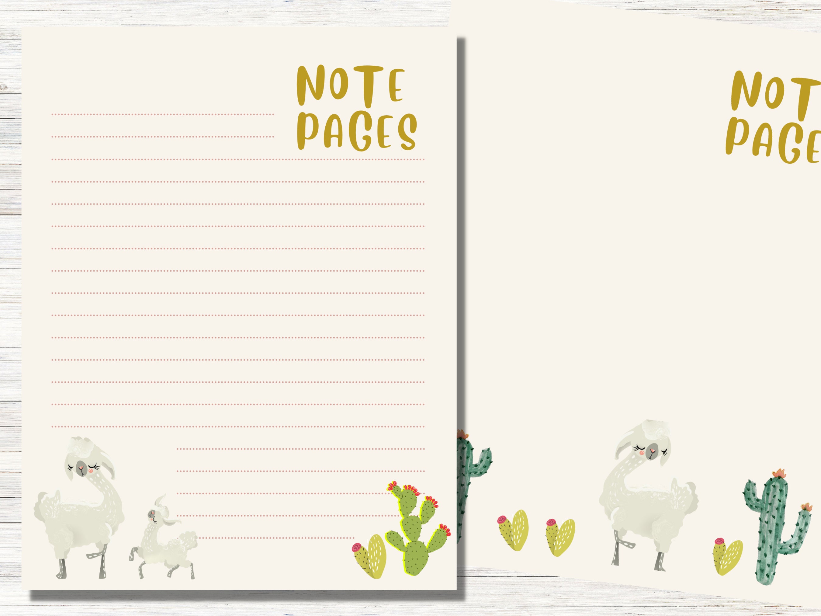 Baby Lama Writing Paper, Printable Stationery, Baby Animal Thank You ...