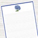 Blue Hydrangea Printable Paper Letter Writing Thank You Notes Journal ...