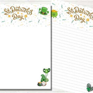 St Patrick's Day, Printable Paper, Letter Writing, Journal Pages, St ...
