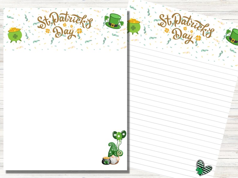 St Patrick's Day, Printable Paper, Letter Writing, Journal Pages, St ...