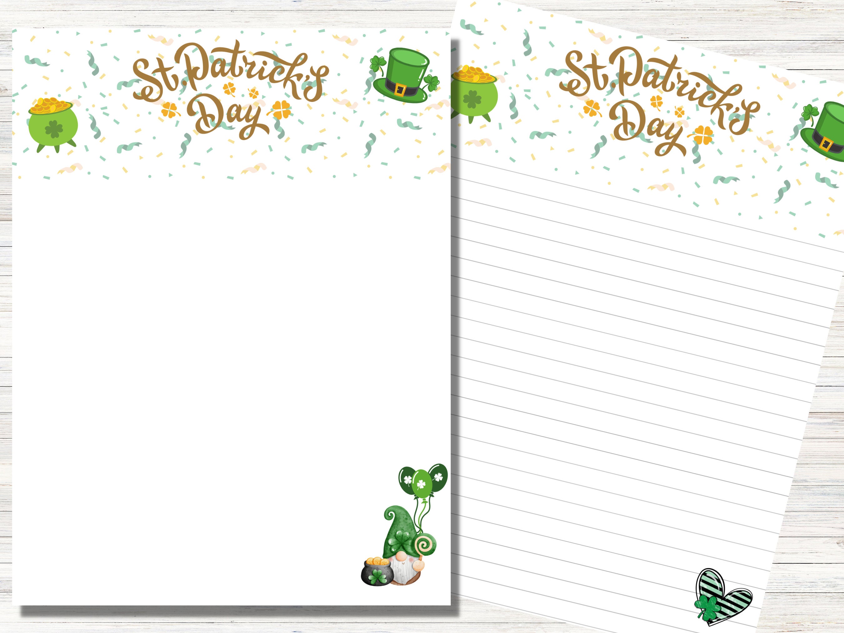 St Patrick's Day, Printable Paper, Letter Writing, Journal Pages, St ...