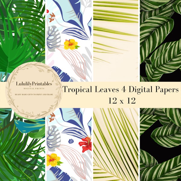 Tropical Leaf Print - Etsy