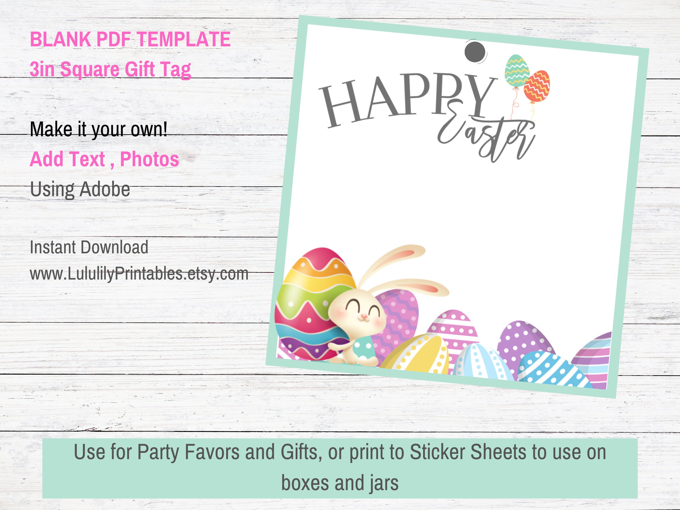 Editable Gift Tags Printable PDF Gift Tag Favor Tags - Etsy