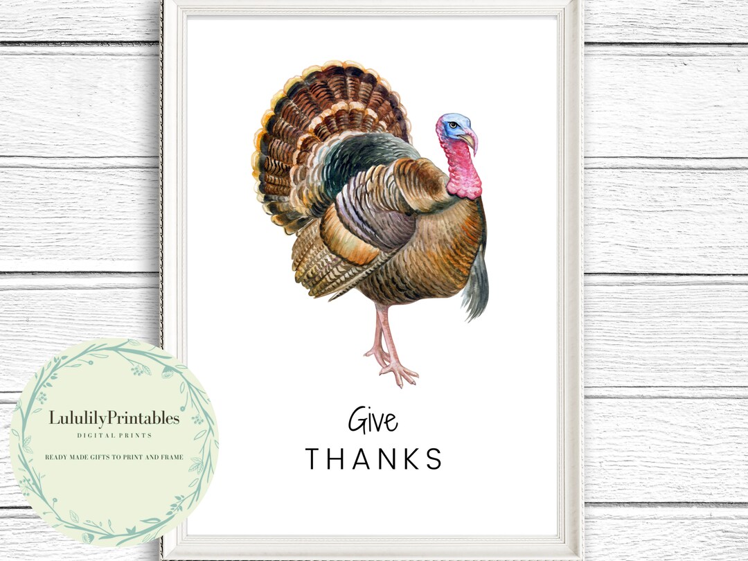 Thanksgiving Turkey Turkey Kitchen Printable Wall Art - Etsy