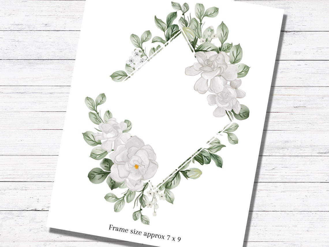 Gardenia Clipart, Floral Clipart, White Gardenia, Flower Stickers ...