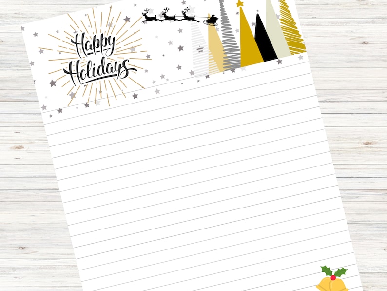 Christmas Writing Paper Christmas Holiday Stationery - Etsy