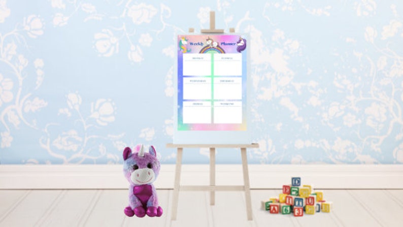 Unicorn Planner for Children Back to School Lesson or Note - Etsy