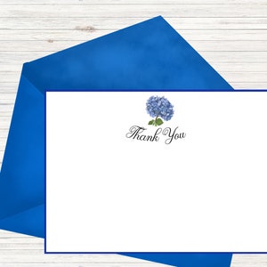 Blue Hydrangea Printable Paper Letter Writing Thank You Notes Journal ...