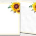 Sunflowers Printable Notepaper Printable Journal or Letter - Etsy