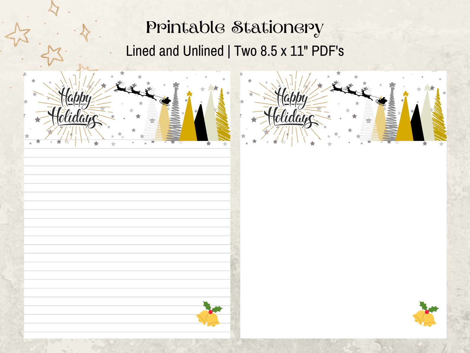 Christmas Writing Paper Christmas Holiday Stationery - Etsy