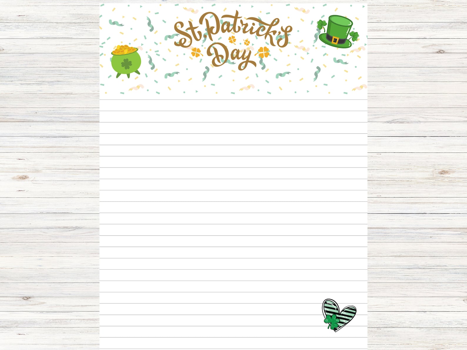 St Patrick's Day, Printable Paper, Letter Writing, Journal Pages, St ...