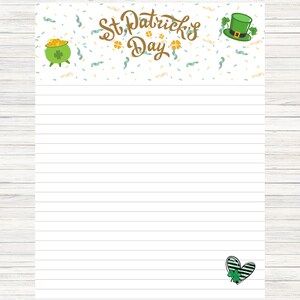 St Patrick's Day, Printable Paper, Letter Writing, Journal Pages, St ...