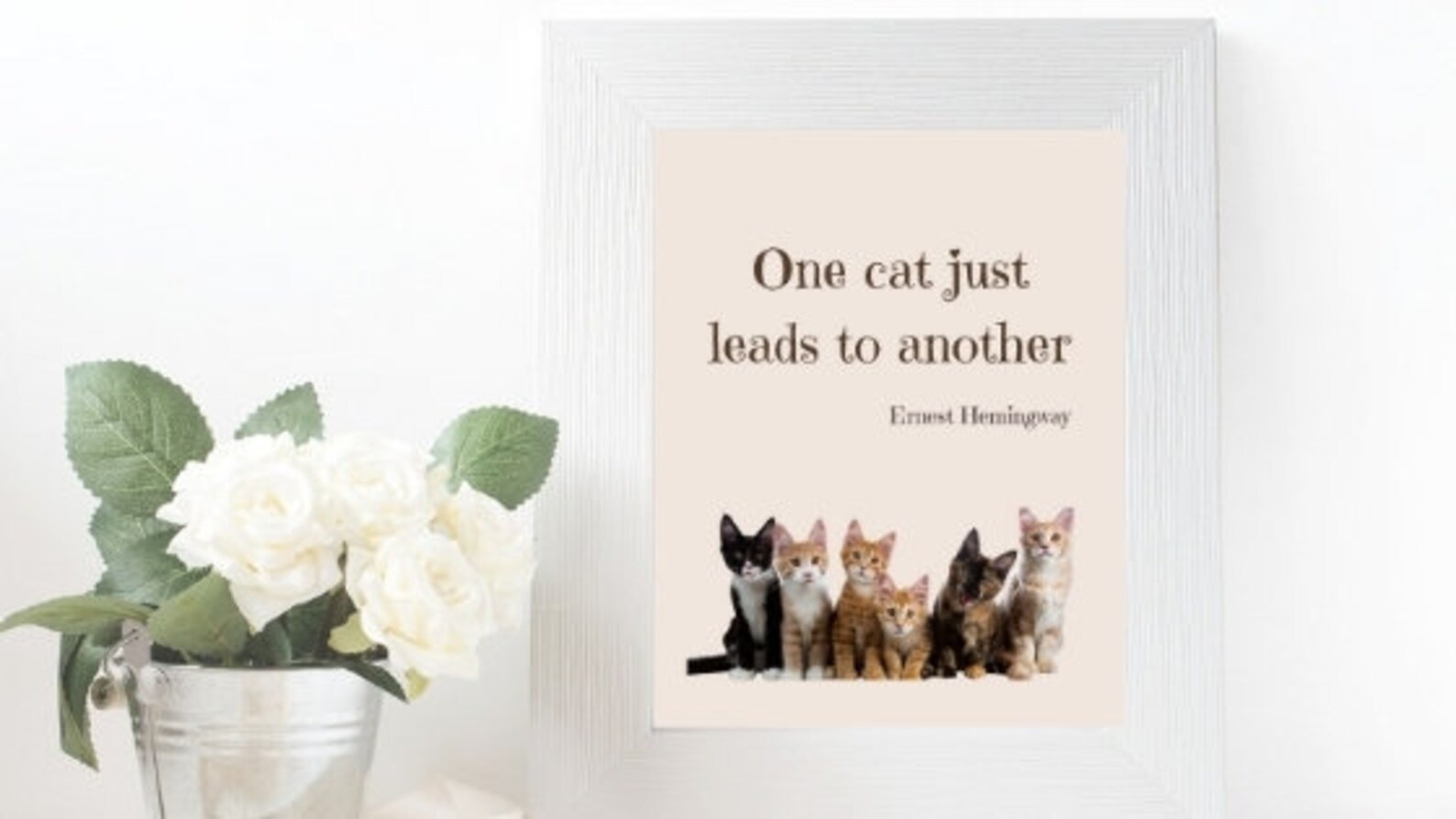 Cat Quotes Wall Art: Ernest Hemingway Cat Lover Gift (PDF) - Etsy Norway