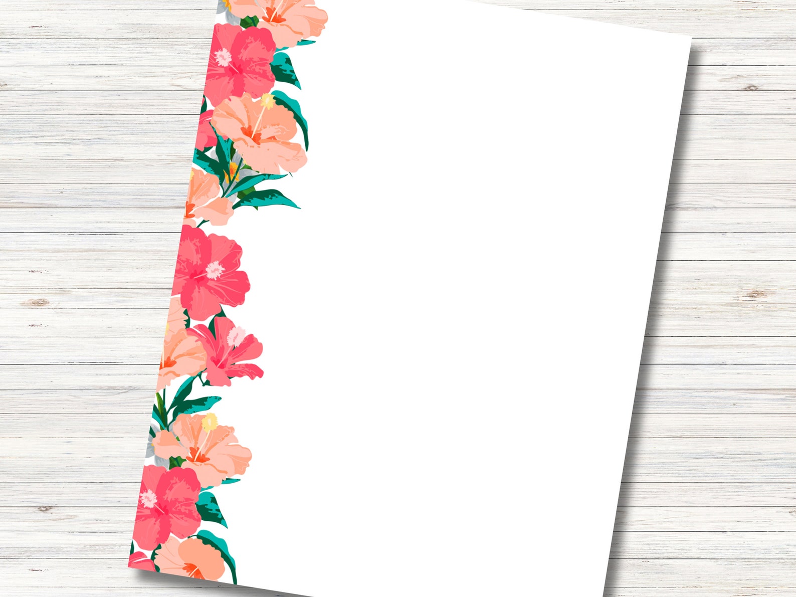Tropical Stationery, Flower Letter Paper, Printable Pages, Flower ...