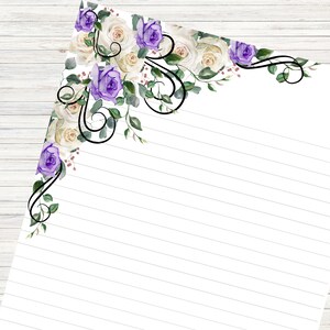Printable Botanical Floral Stationery Note Paper - Etsy
