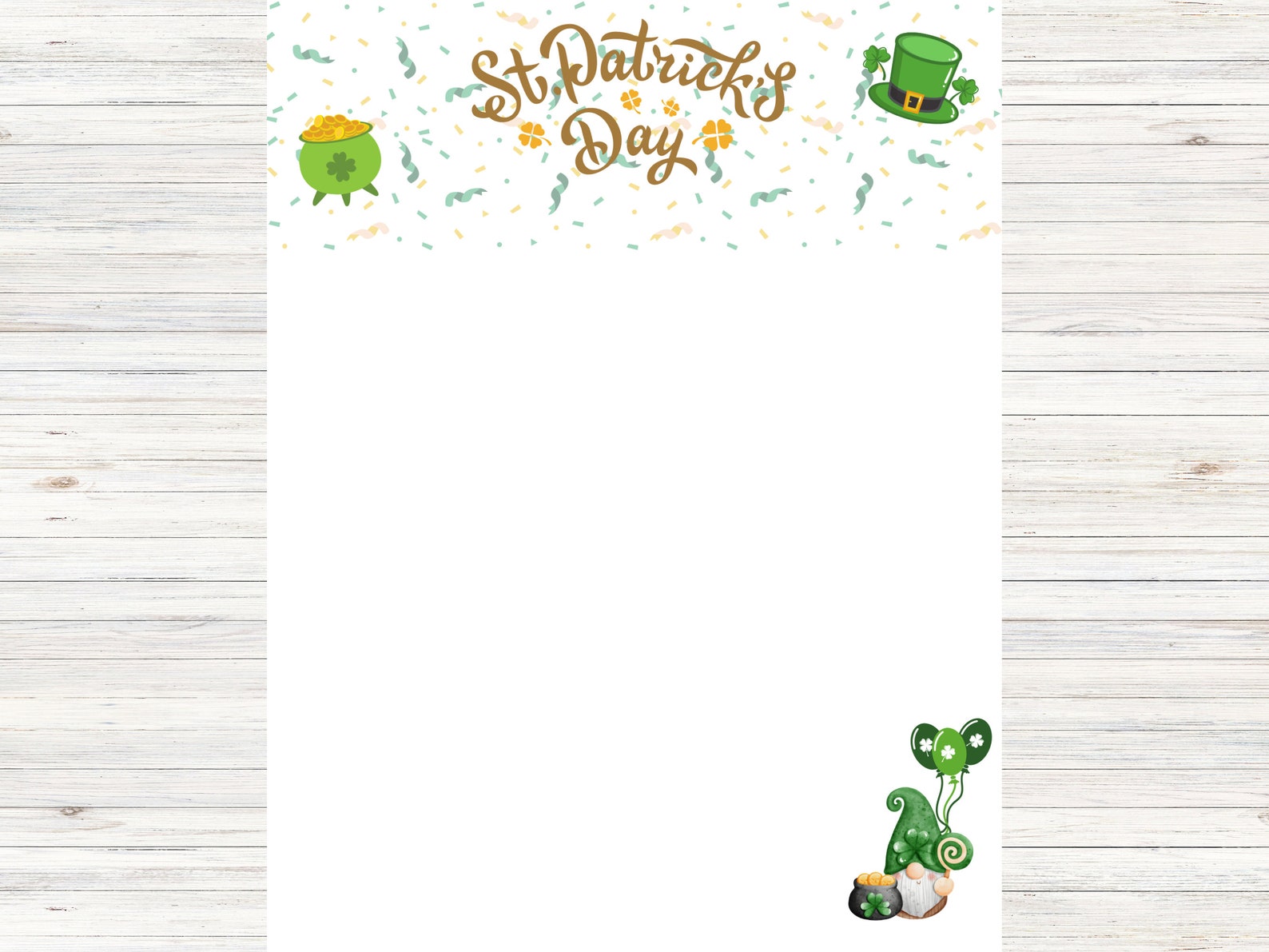 St Patrick's Day, Printable Paper, Letter Writing, Journal Pages, St ...