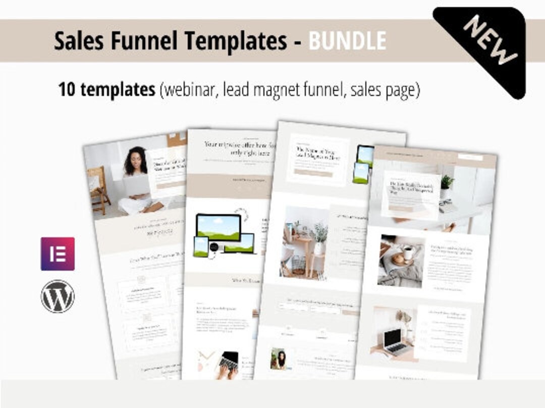 Sales Page Funnel Landing Page Template Canva Template - Etsy