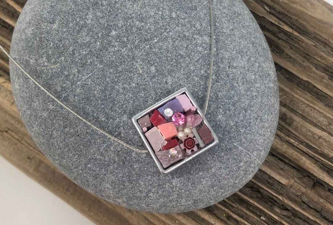 Mosaic Chain. Mosaic Jewelry, Mini Mosaic, Mosaique, Necklace, Pendant ...