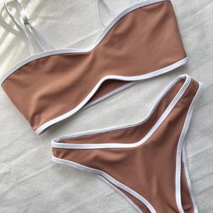 Asymmetrical Bikini Set | Modern Swimsuit | High Leg Bathing Suit ...