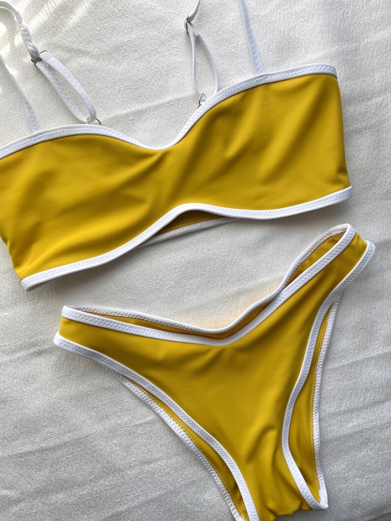 Asymmetrical Bikini Set | Modern Swimsuit | High Leg Bathing Suit ...