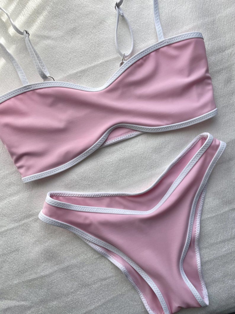 Asymmetrical Bikini Set | Modern Swimsuit | High Leg Bathing Suit ...