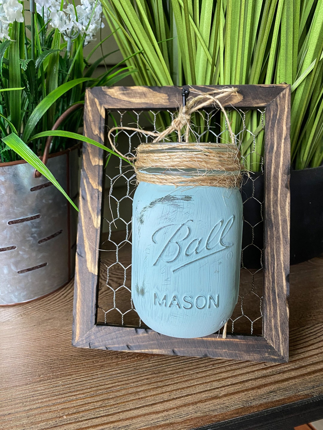 Hanging Mason Jar Display - Etsy