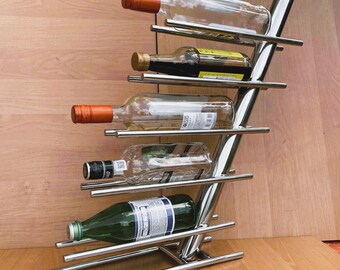 Vertical Wine Rack, Wine Bottle Stand, Stainless Steel Rack - Etsy