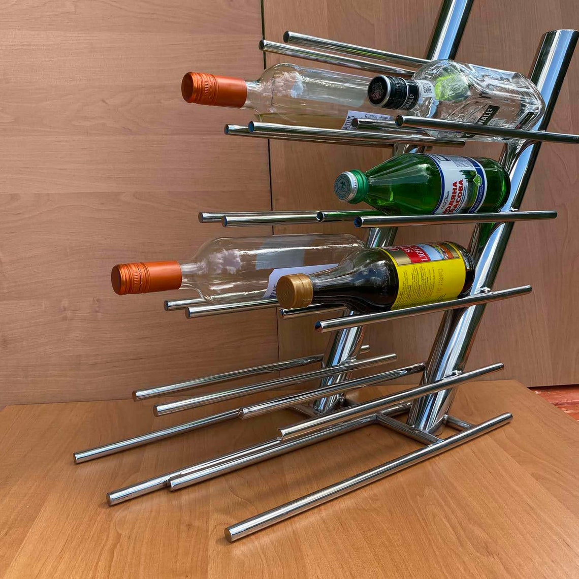 Vertical Wine Rack, Wine Bottle Stand, Stainless Steel Rack - Etsy