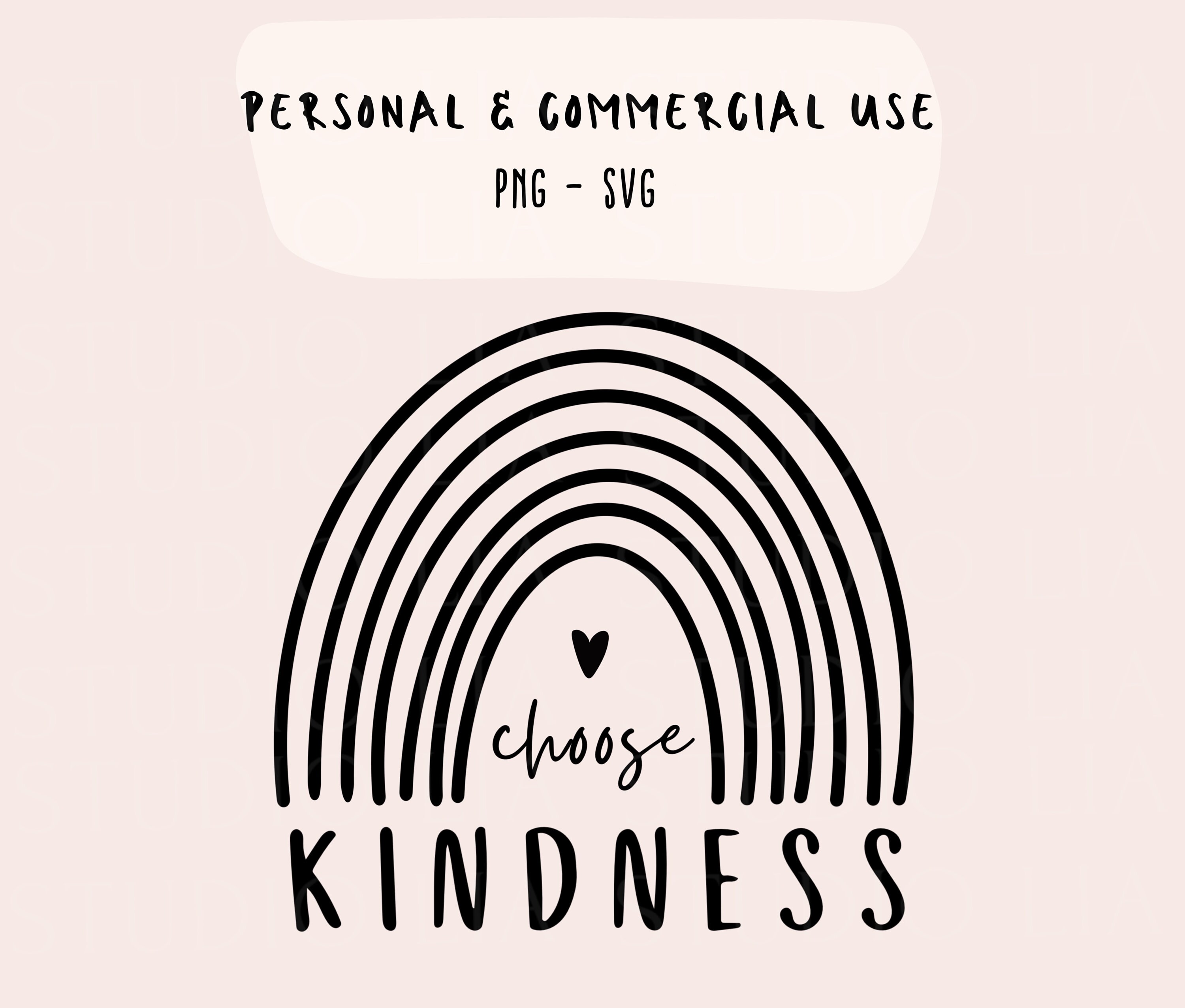Choose kindness SVG Boho Rainbow Svg Commercial Use Svg Cut | Etsy