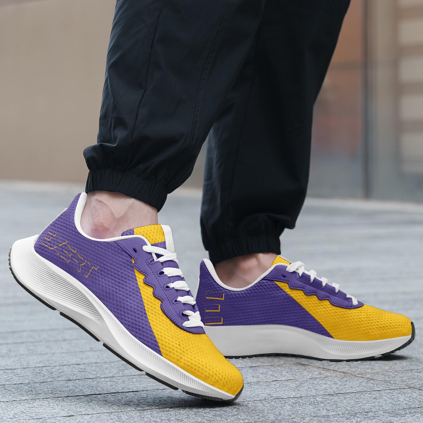 Purple and Gold Running Shoes Unisex Sizes - Etsy