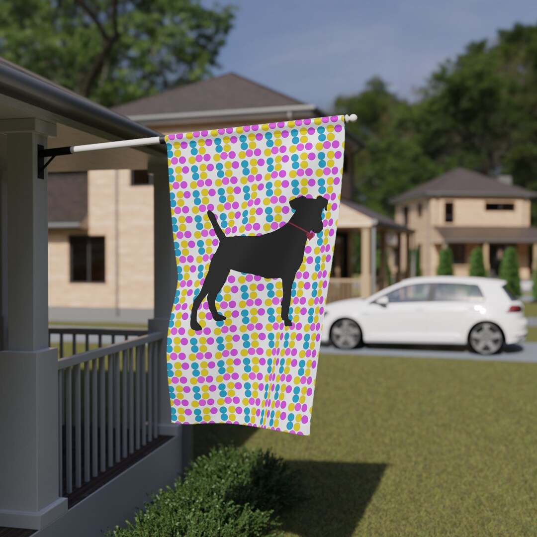 Black Dog House Flags - Etsy