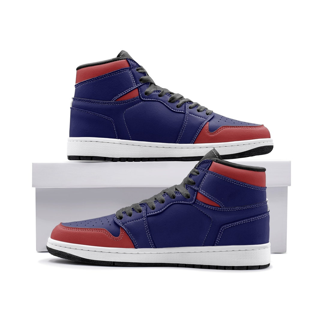 Blue and Red Hightops Unisex Sizes Unisex Sneaker TR - Etsy