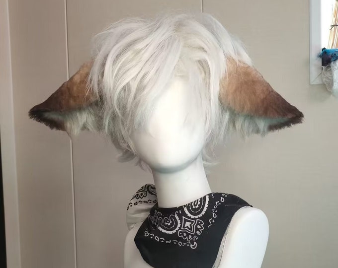 Brown Fox Ears，cute Luxury Realistic Wolf Ears Headband,halloween ...