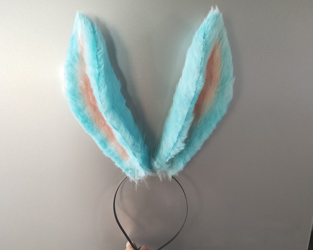 Blue Rabbit Ears，cute Luxury Hare Donkey Ears Headband,halloween Animal ...
