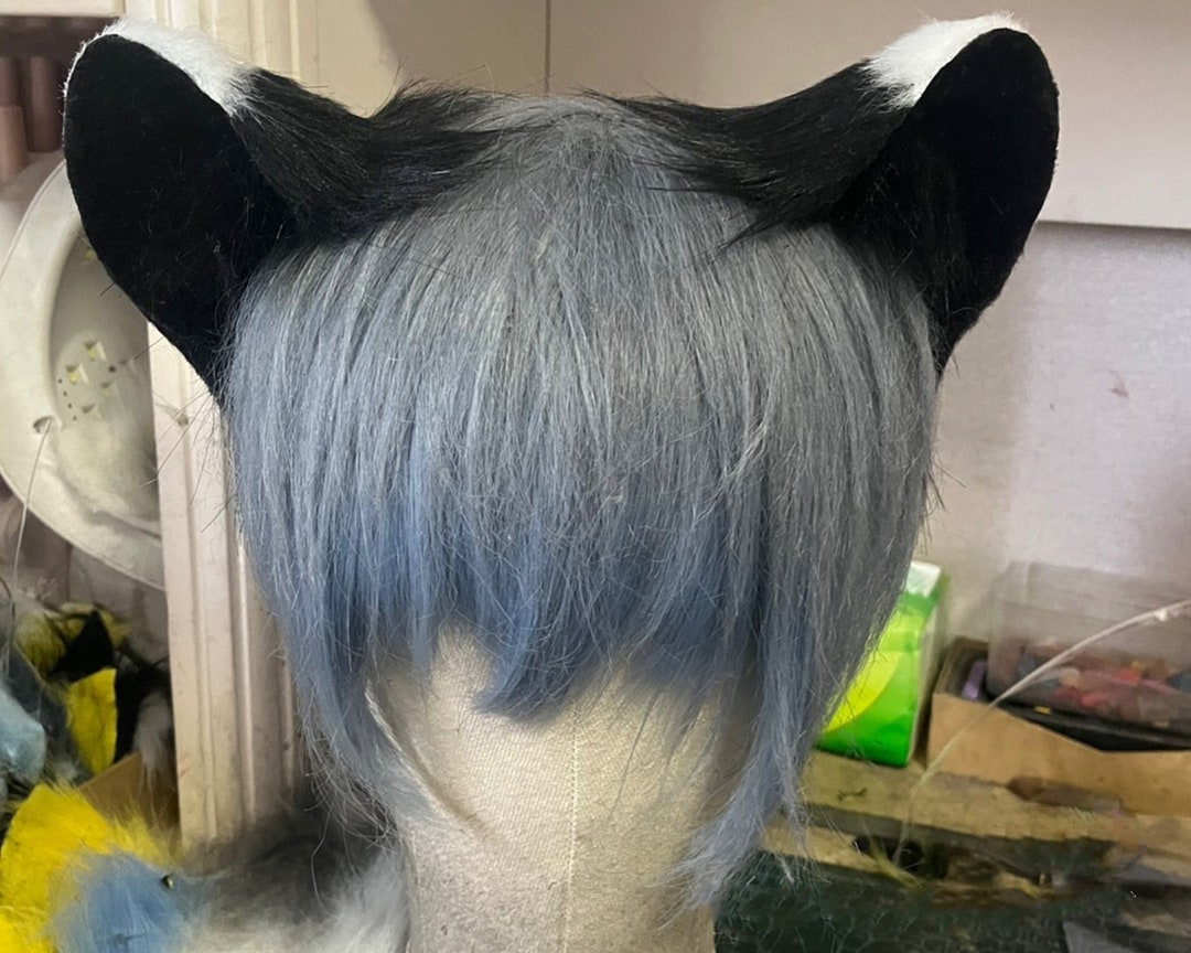 Black Leopard Ears，cute Luxury Realistic Dog Ear Headband,halloween ...
