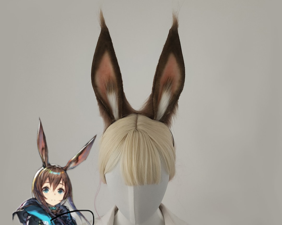 Brown Rabbit Ears，cute Luxury Realistic Donkey Ears Headband,halloween ...