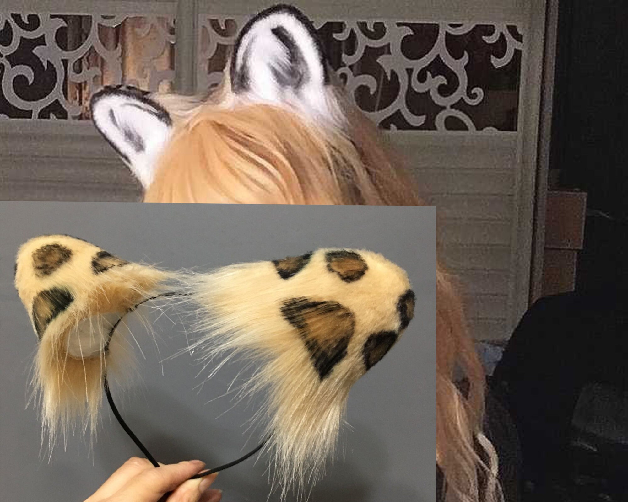 Leopard Ears Tails ,cute Luxury Realistic Tiger Ears Headband,halloween ...