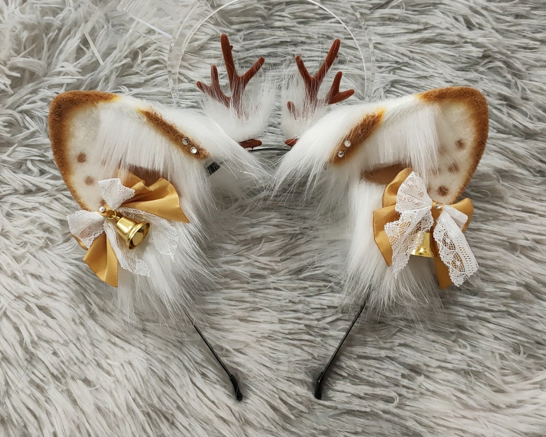 Brown Deer Ear，cute Luxury Realistic Antler Ears Headband,halloween ...