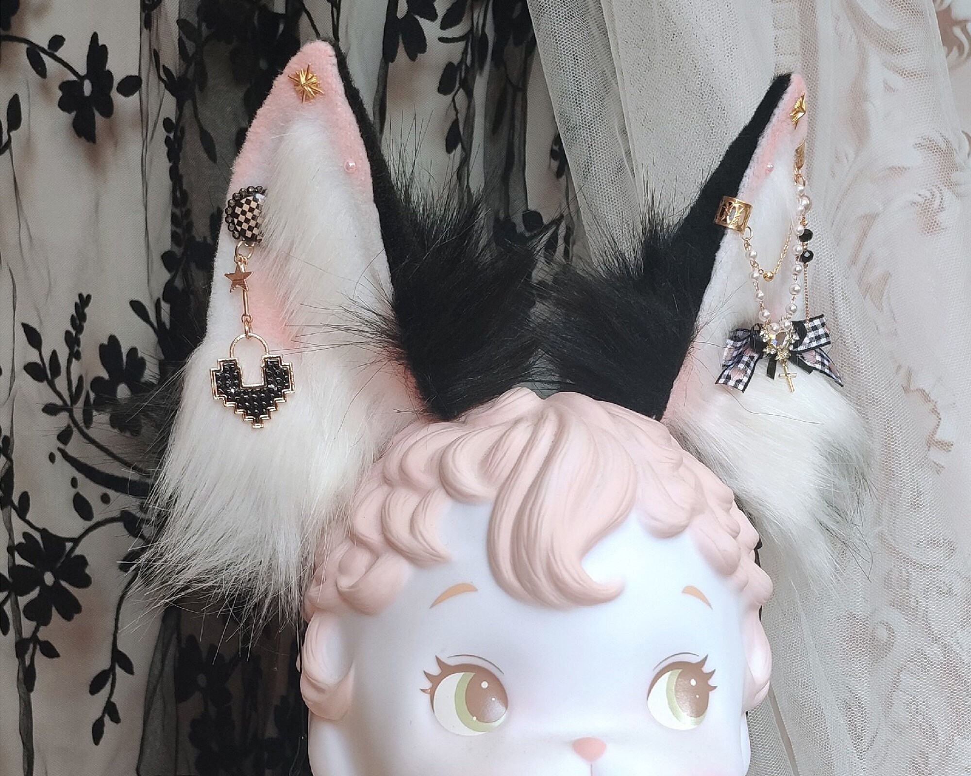 Black Wolf Earscute Luxury Realistic Fox Ears - Etsy
