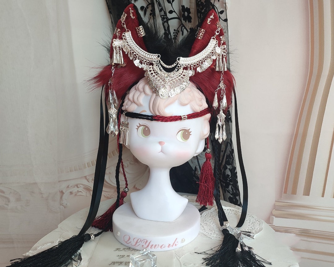 Anubis Wolf Ears，cute Luxury Realistic Fox Ears Headband,halloween ...