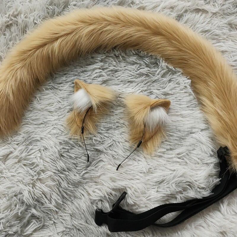 Cat Ears and Tail Set - Etsy