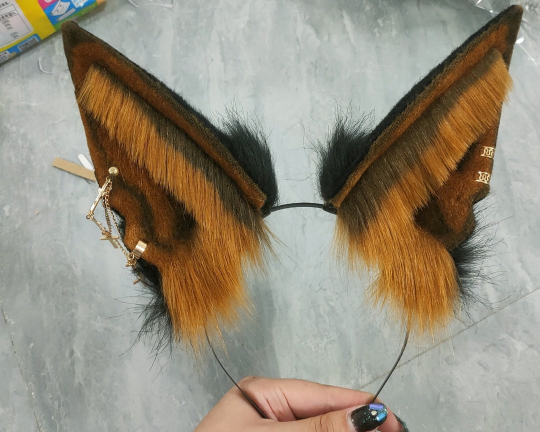 Anubis Wolf Ears，cute Luxury Realistic Fox Ears Headband,halloween ...